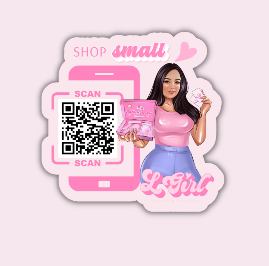 QR sticker + Logo – L.Girl Designs & Printing